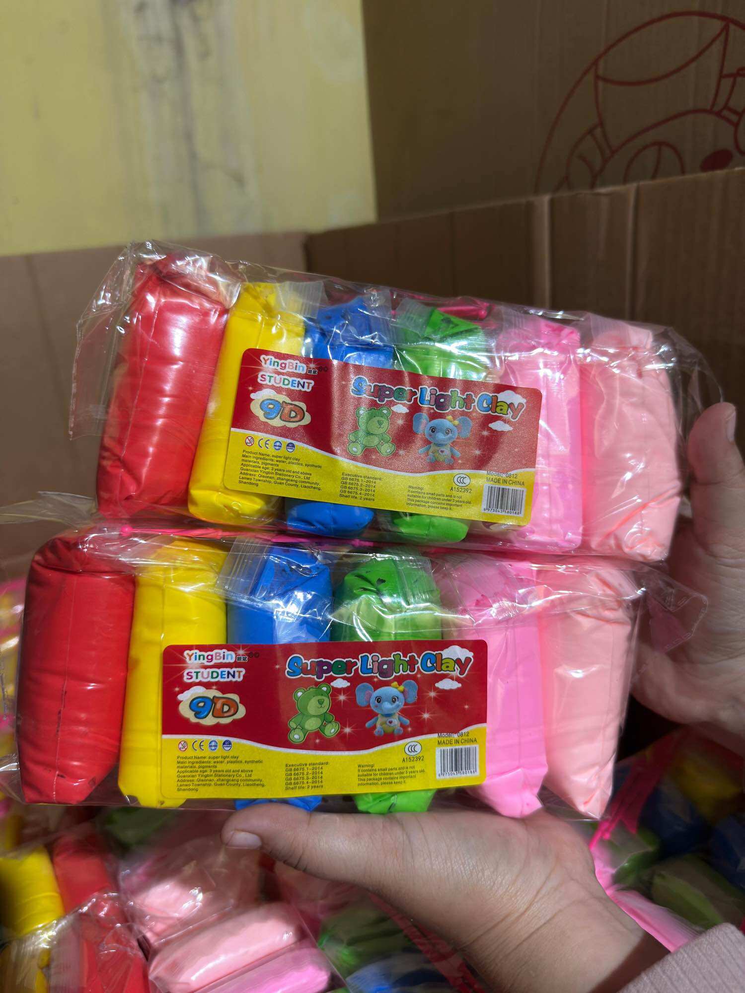 SUPER CLAY JUMBO ISI 6 30gram WARNA WARNI / MAINAN CLAY EDUKASI ANAK ...