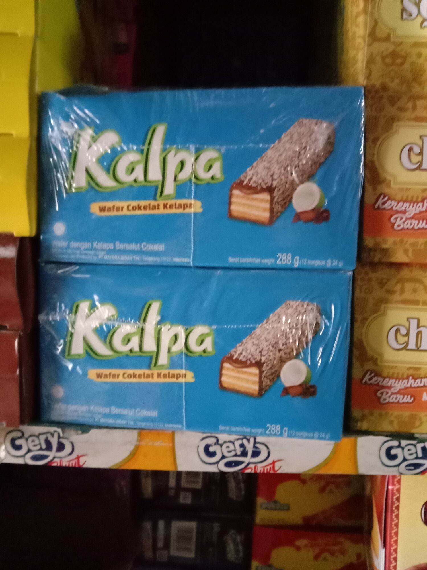 kalpa wafer coklat kelapa box isi 12 pcs | Lazada Indonesia