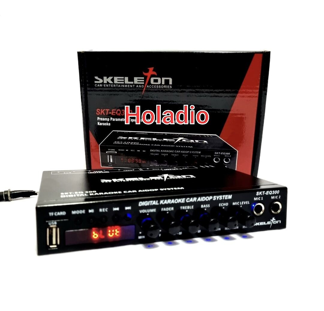 SKT-EQ300 PARAMETRIC EQUALIZER WITH 2 Port USB EQUALIZER PREAMP KARAOKE ...
