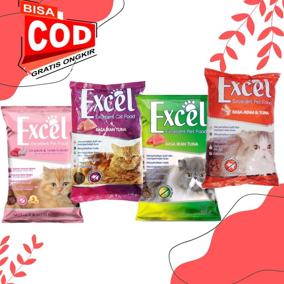 excel pakan kucing 500gram | Lazada Indonesia