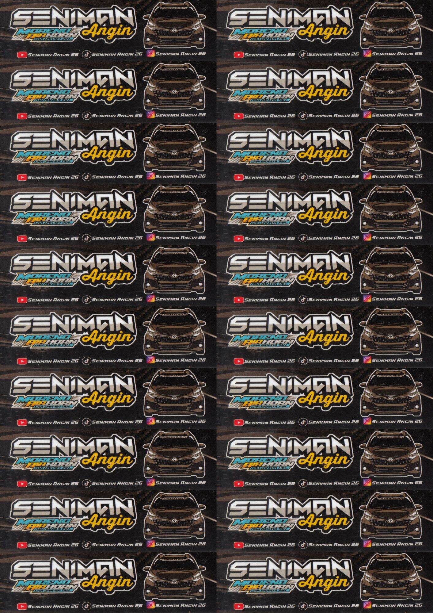 STIKER SENIMAN ANGIN | Lazada Indonesia