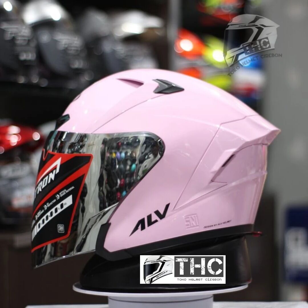 HELM ALV ULTRON SOLID PINK HELM HALF FACE STANDAR SNI ORIGINAL ALV ...
