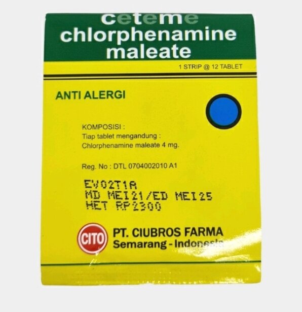 Ceteme Obat Anti Alergi CTM Gatal Biduran Strip 12 Tablet | Lazada ...