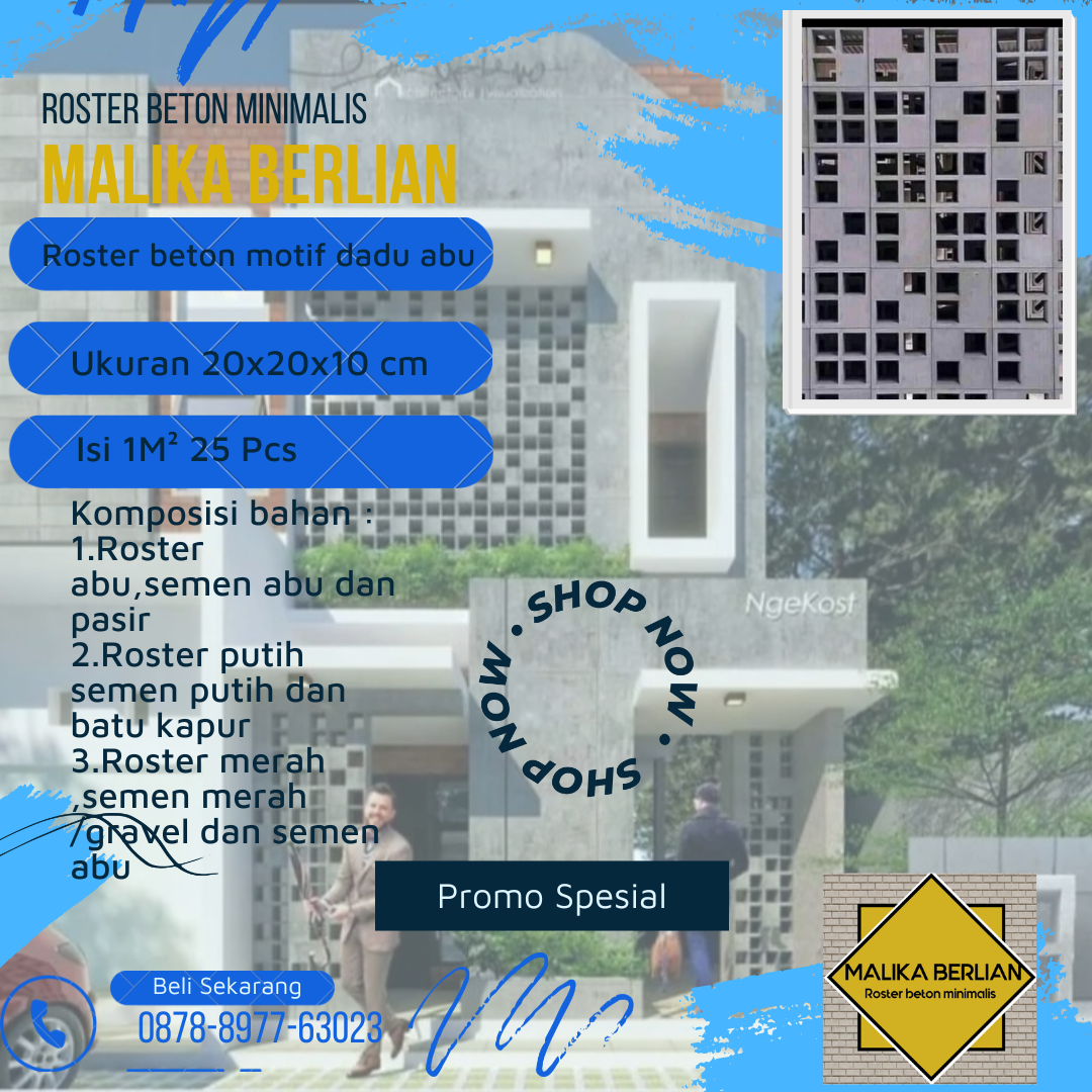 roster beton minimalis motif dadu abu 1 sisi | Lazada Indonesia