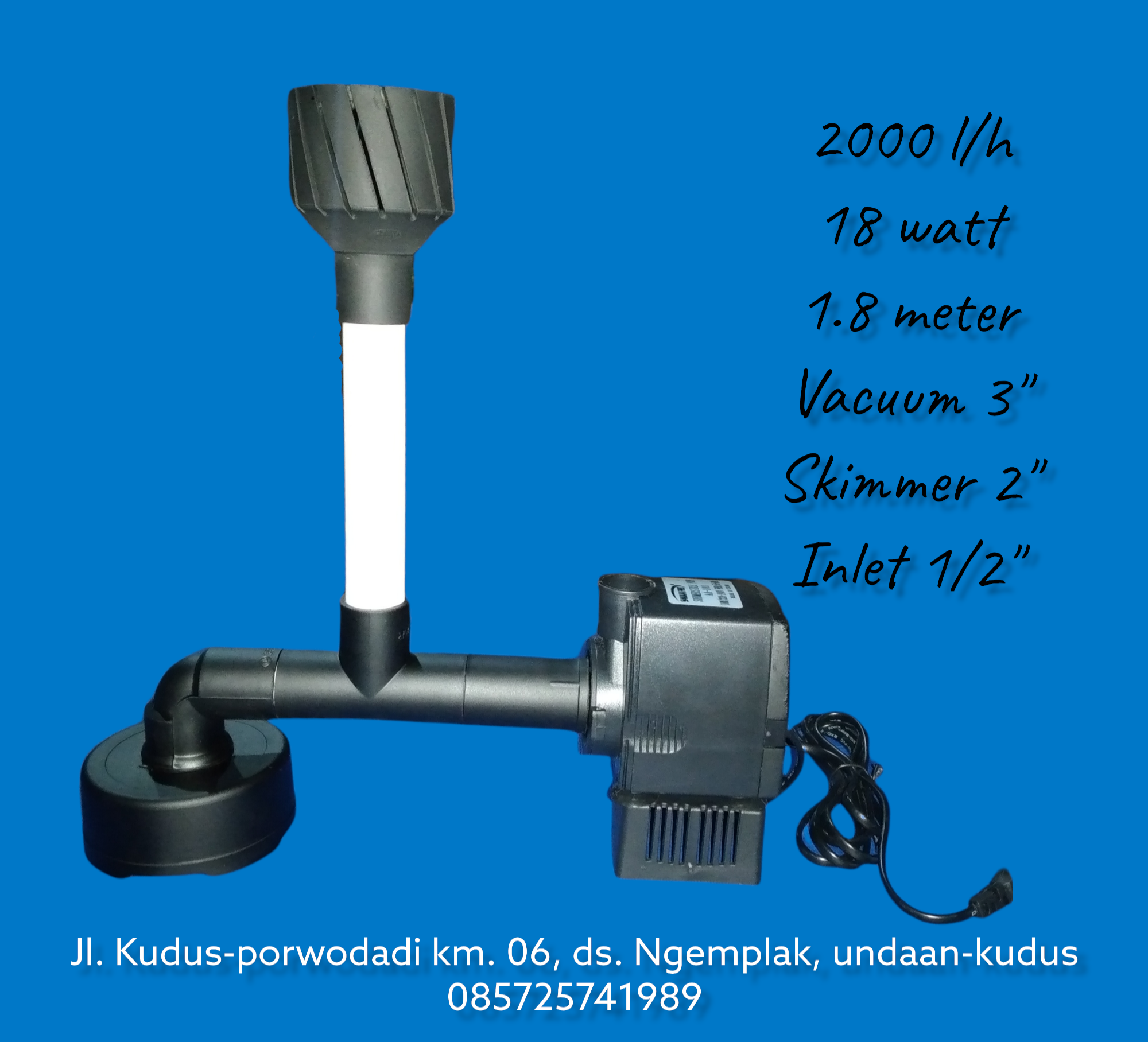Pompa filter kolam fullset pompa filtrasi fullset pompa aquarium pompa ...