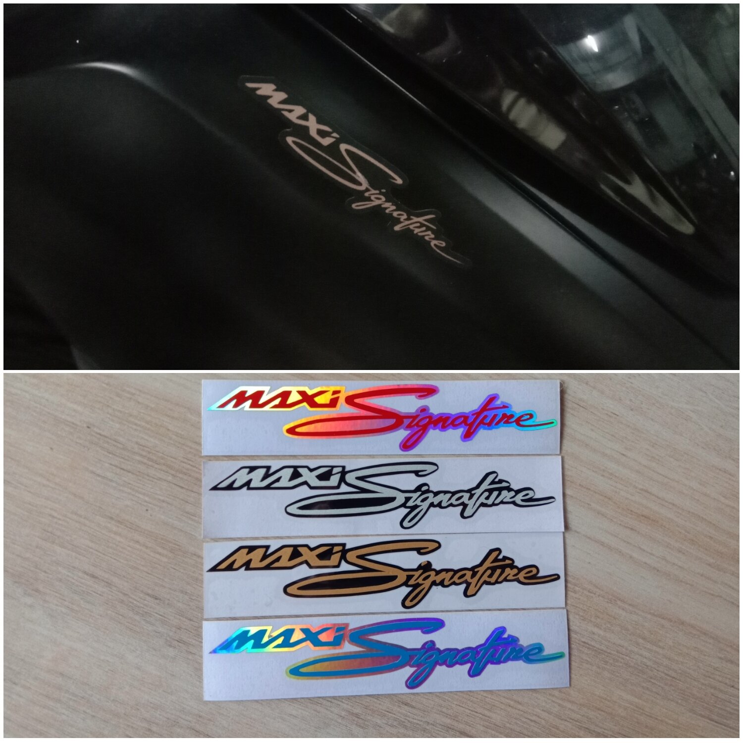 Stiker maxi signature cutting acesoris variasi motor yamaha nmax lexi ...