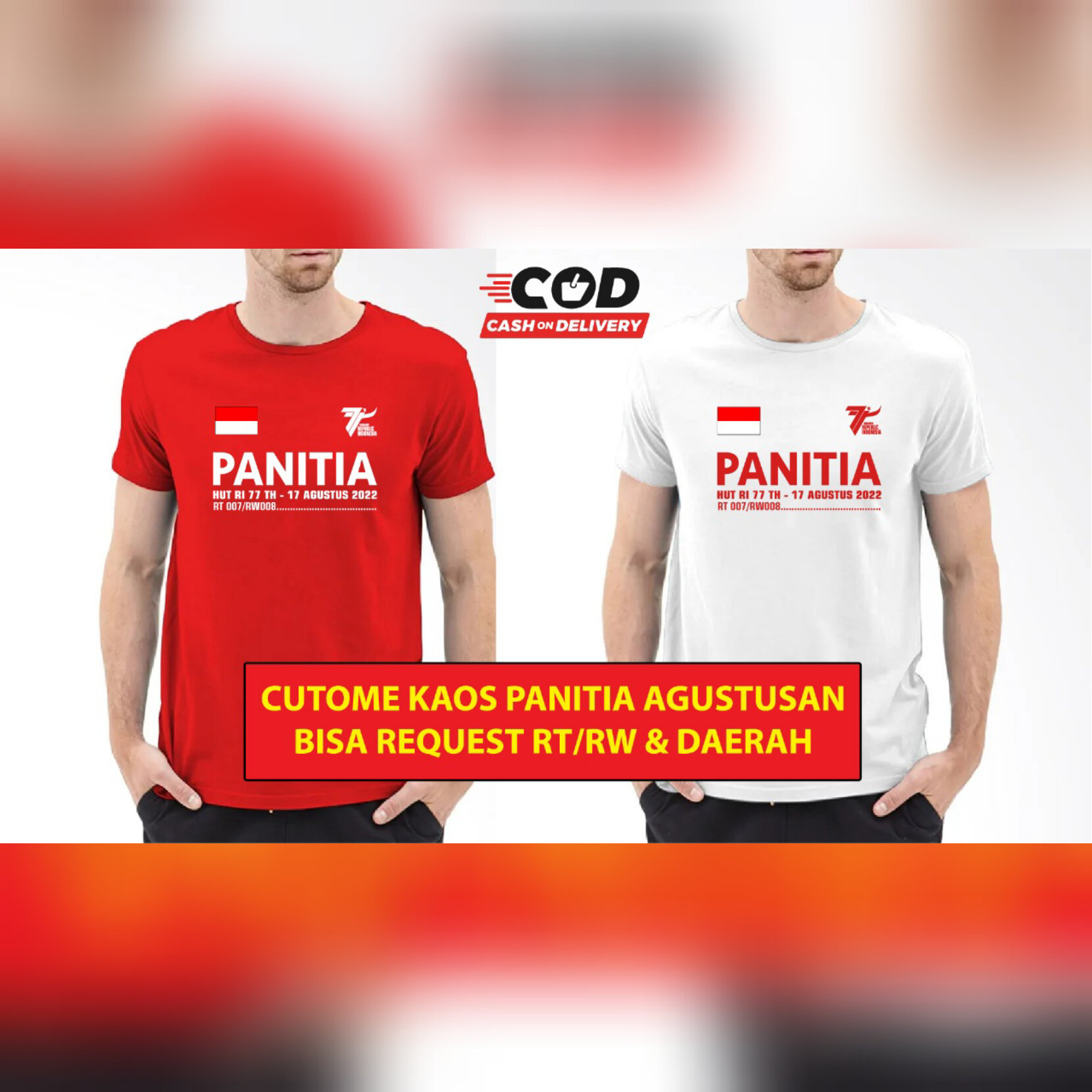 KAOS PANITIA 17 AGUSTUS 2022 BISA REQUEST RT RW DAN NAMA DAERAH ...