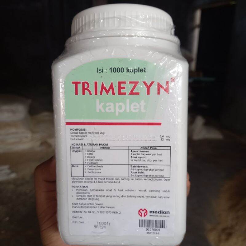 Trimezyn Kaplet Kapsul Tablet 1000 butir Medion Obat Snot Korisa ...