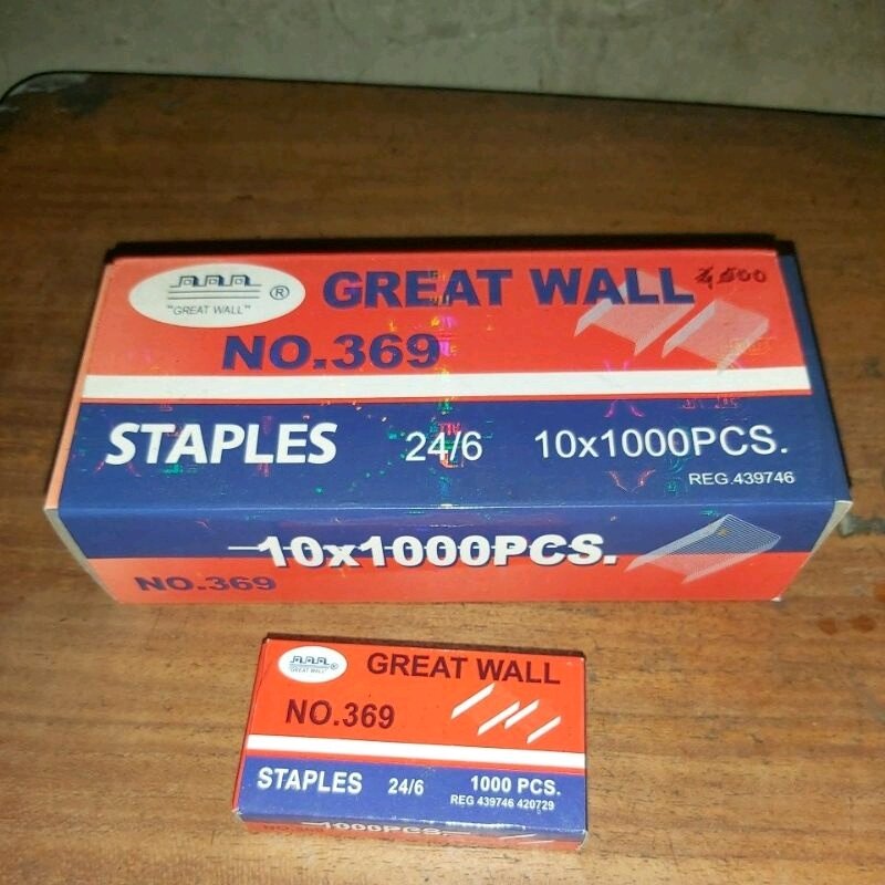 Isi Staples Tanggung Great Wall no 369 1 kotak kecil | Lazada Indonesia Isi Staples Tanggung Great Wall no 369 1 kotak kecil | Lazada Indonesia