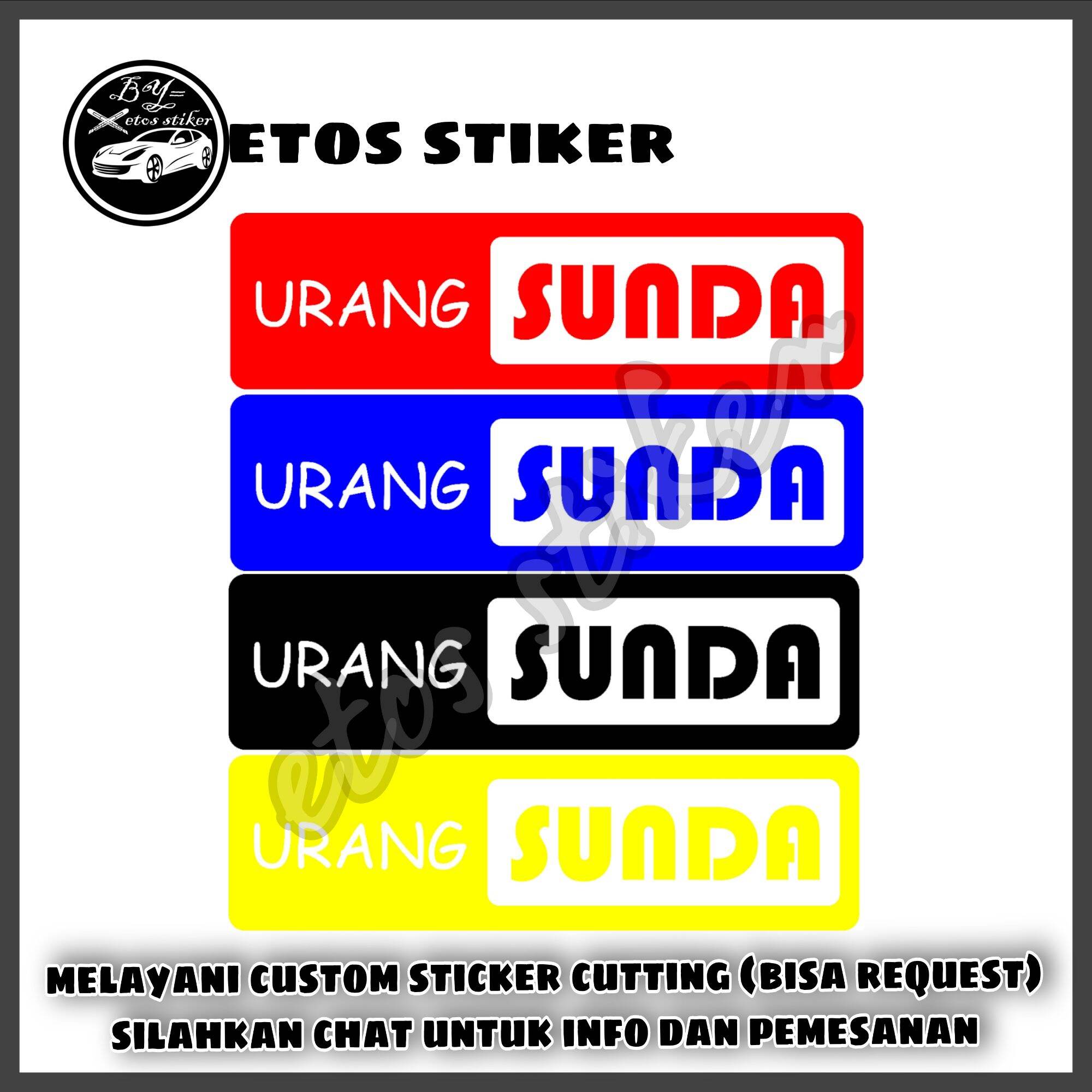 Stiker URANG SUNDA cutting sticker sunda bisa custom tulisan | Lazada ...