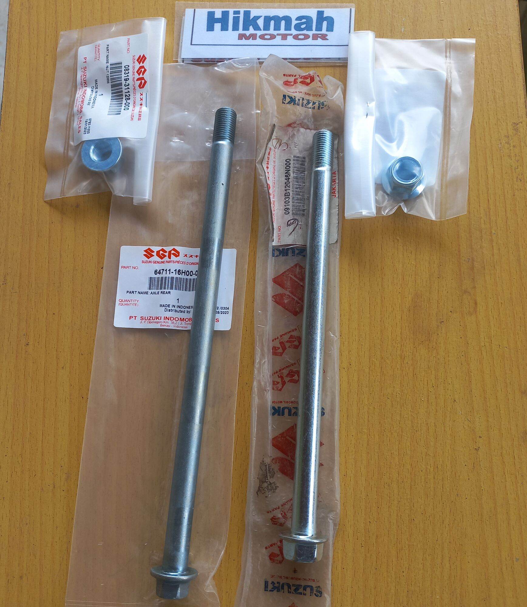 as roda depan dan belakang + mur suzuki shogun 125 Sp FD old model Disc ...