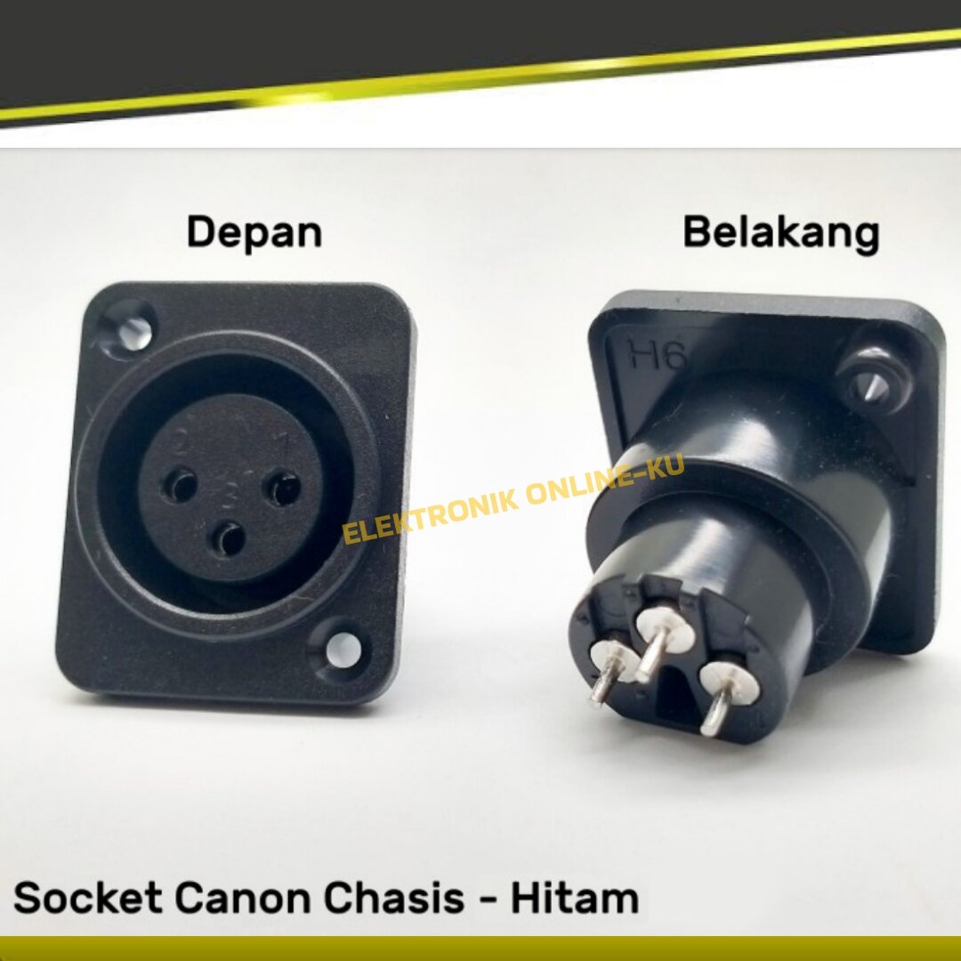 SOCKET CHASIS CANON XLR FEMALE PVC HITAM | Lazada Indonesia