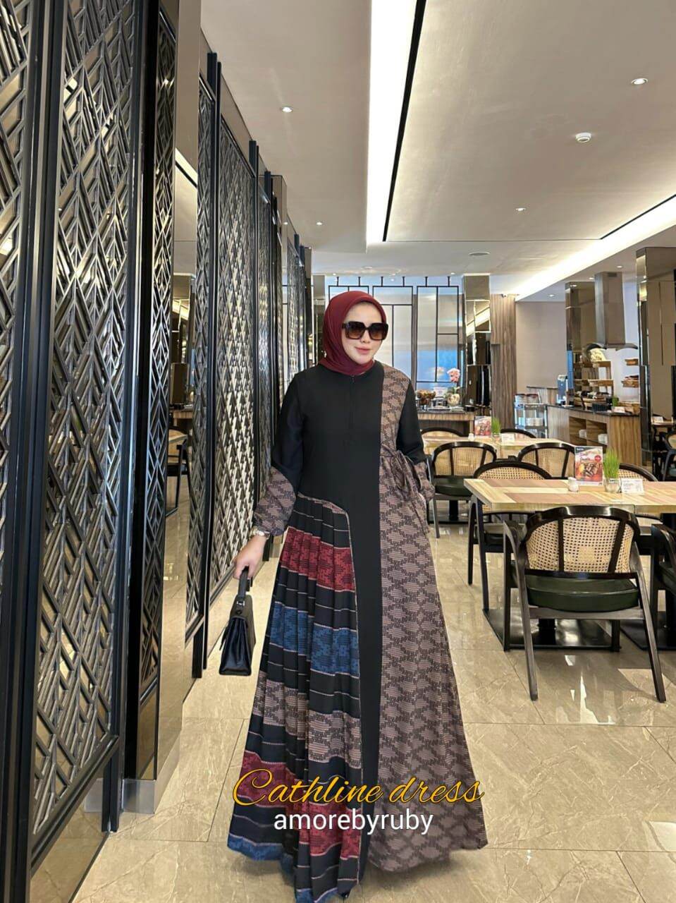damla id gamis motif terbaru 2023 kekinian edisi cathline dress produk Amore by ruby | Lazada ...