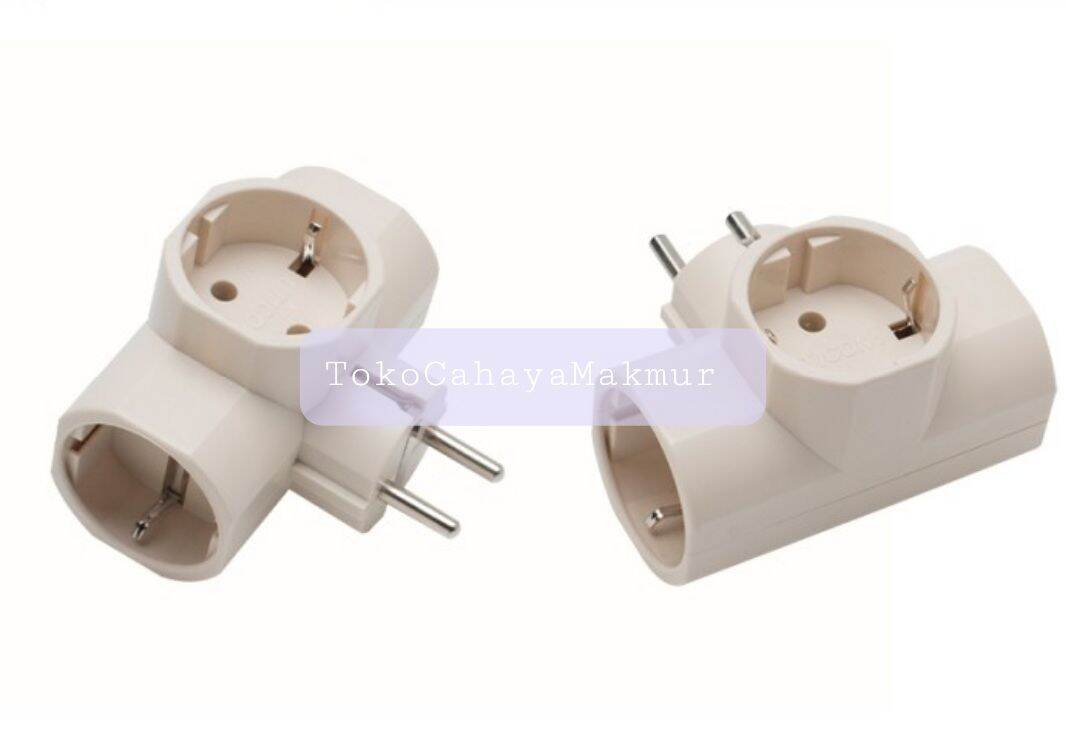 UTICON Steker T Arde 3 Lubang Colok / 3 Lubang + Saklar Lampu / Plug ...