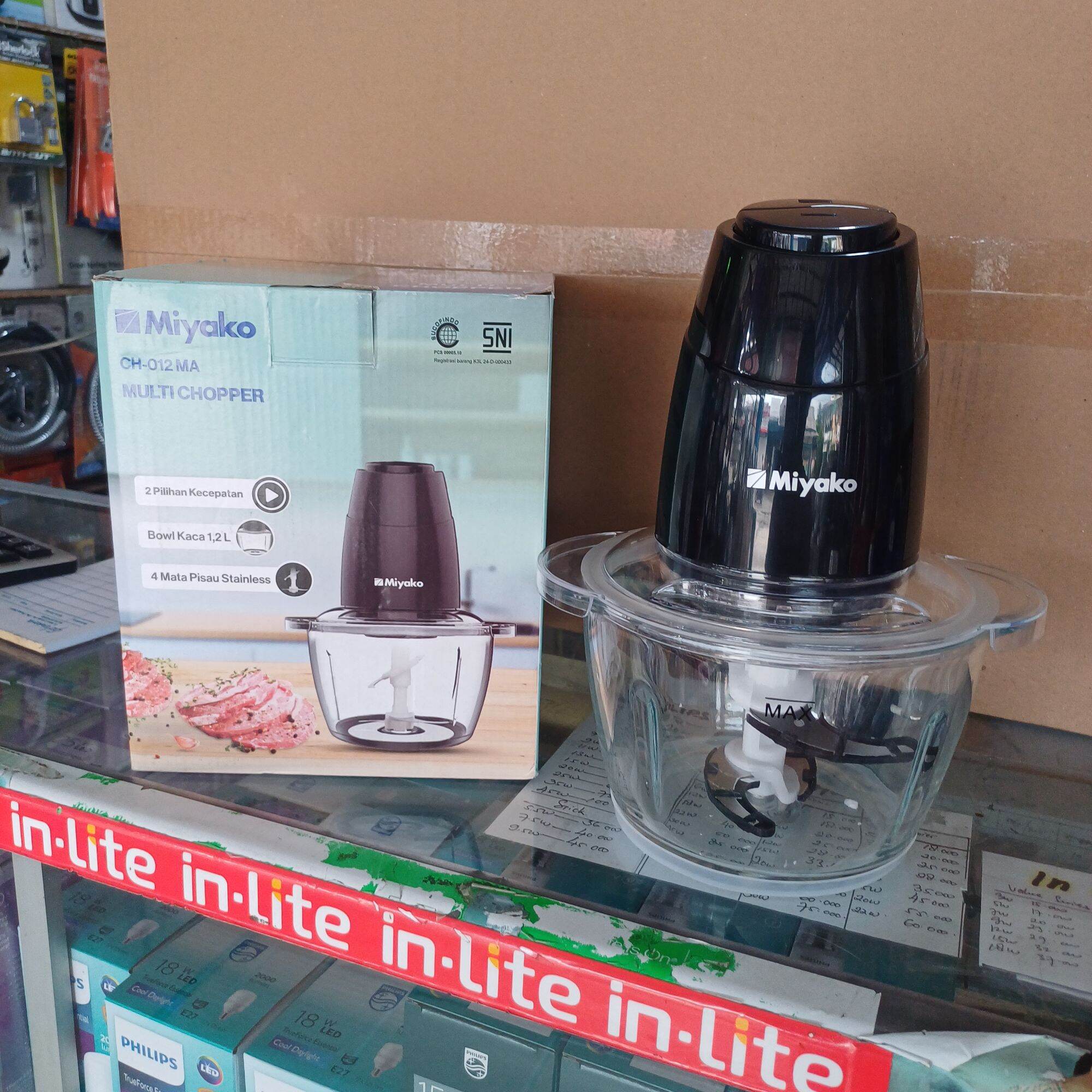 Miyako Chopper CH 012 MA - Kapasitas 1.2 Liter 300 Watt Bowl Kaca ...