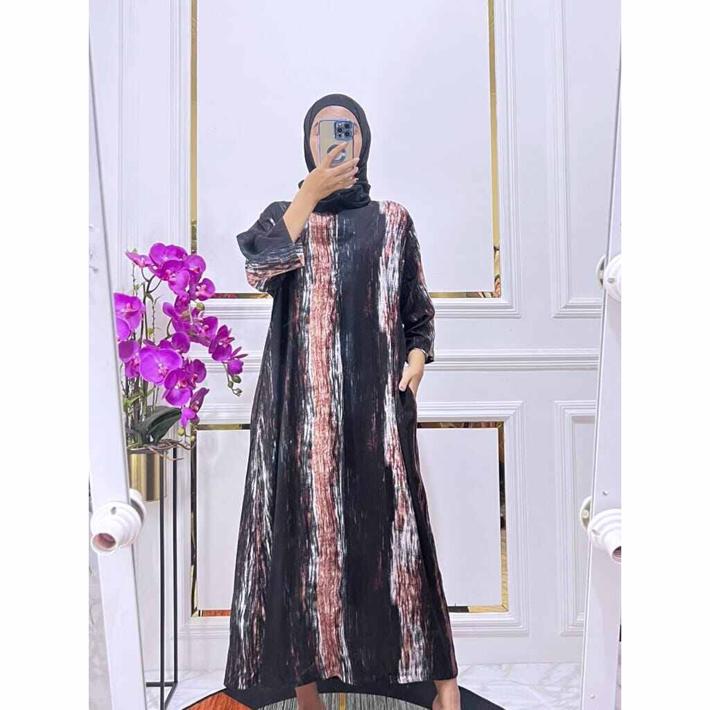 daster gamis jumbo bahan rayon tangan 3/4 premium adem terbaru amara ...