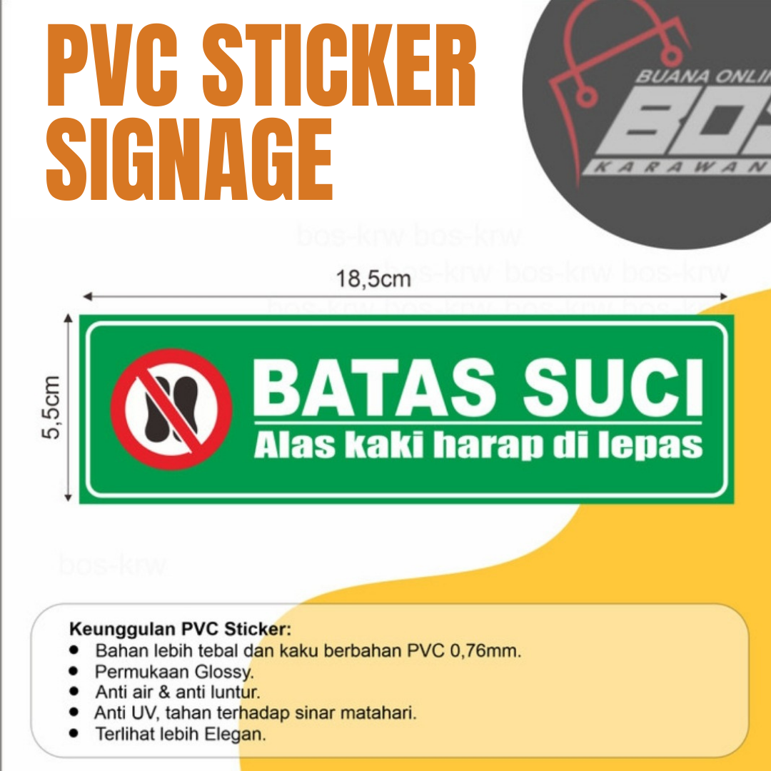 PVC STICKER BATAS SUCI | Lazada Indonesia