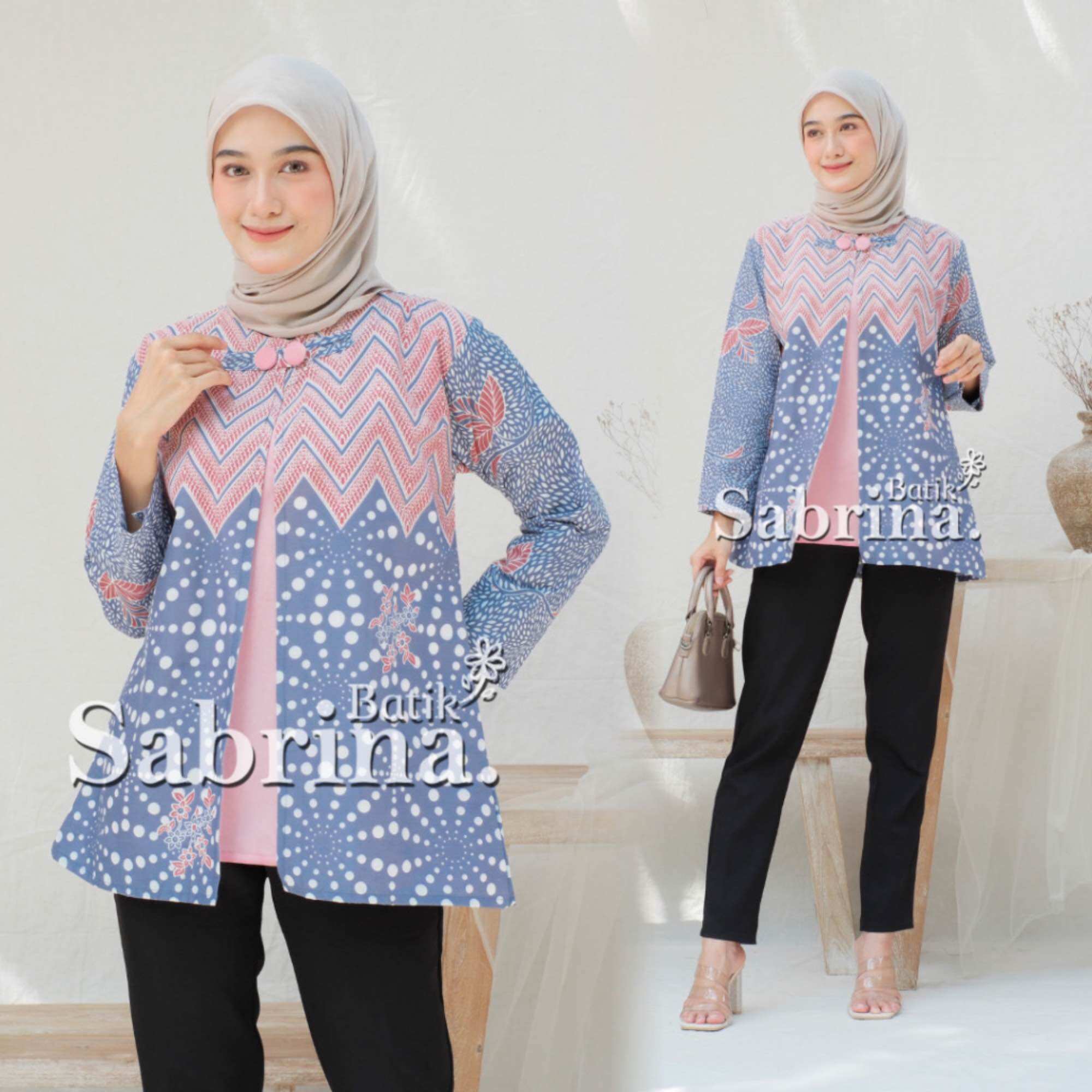 Model Baju Batik Wanita Gemuk Muslim