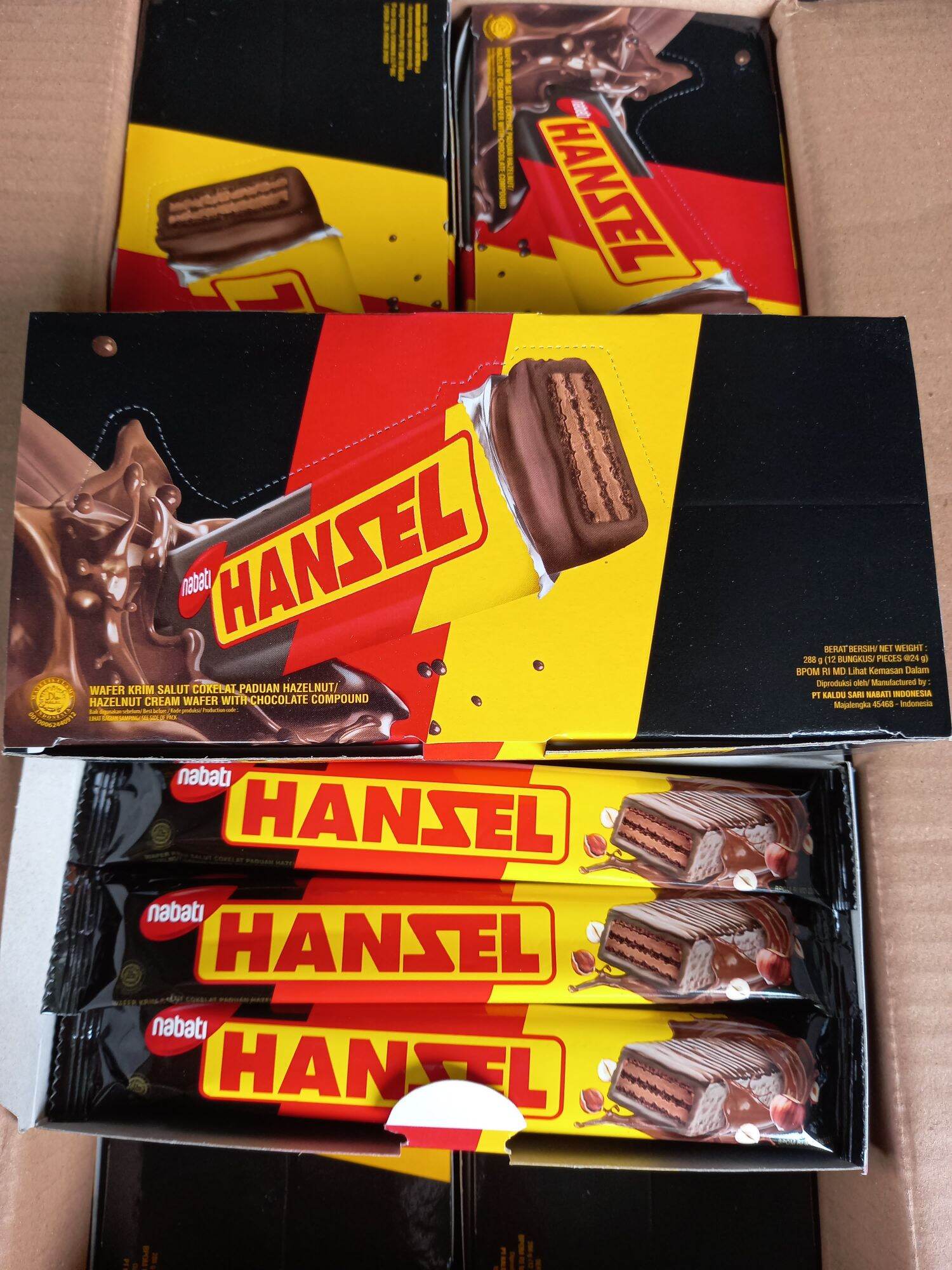 nabati hansel wafer chocolate hazelnut ( 1box isi 12pcs) | Lazada Indonesia
