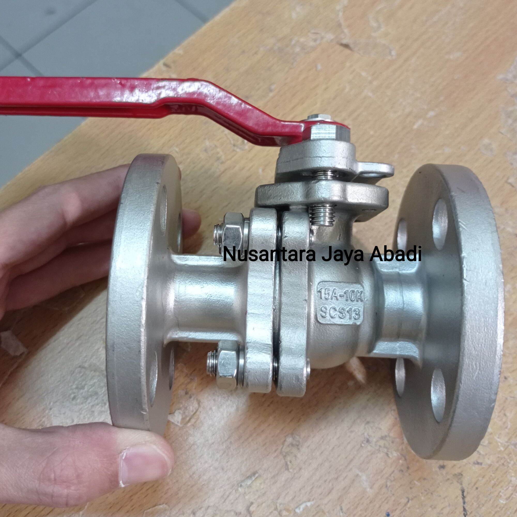 Ball Valve Stop Kran Stainless 304 Flange JIS 10K 1/2 " inchi DN 15 ...