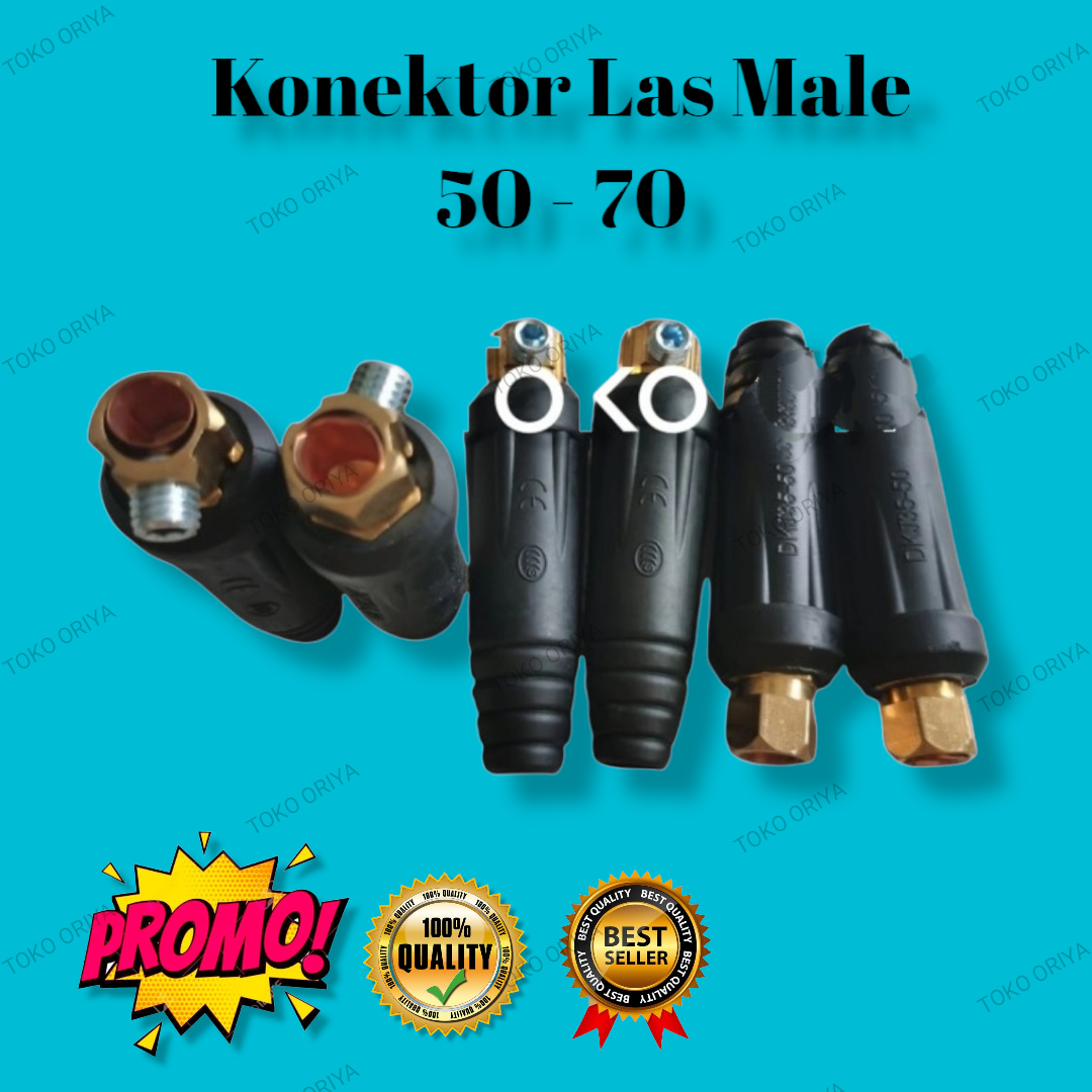 kabel konektor las male 50 70 mm / connector las male / soket label las ...