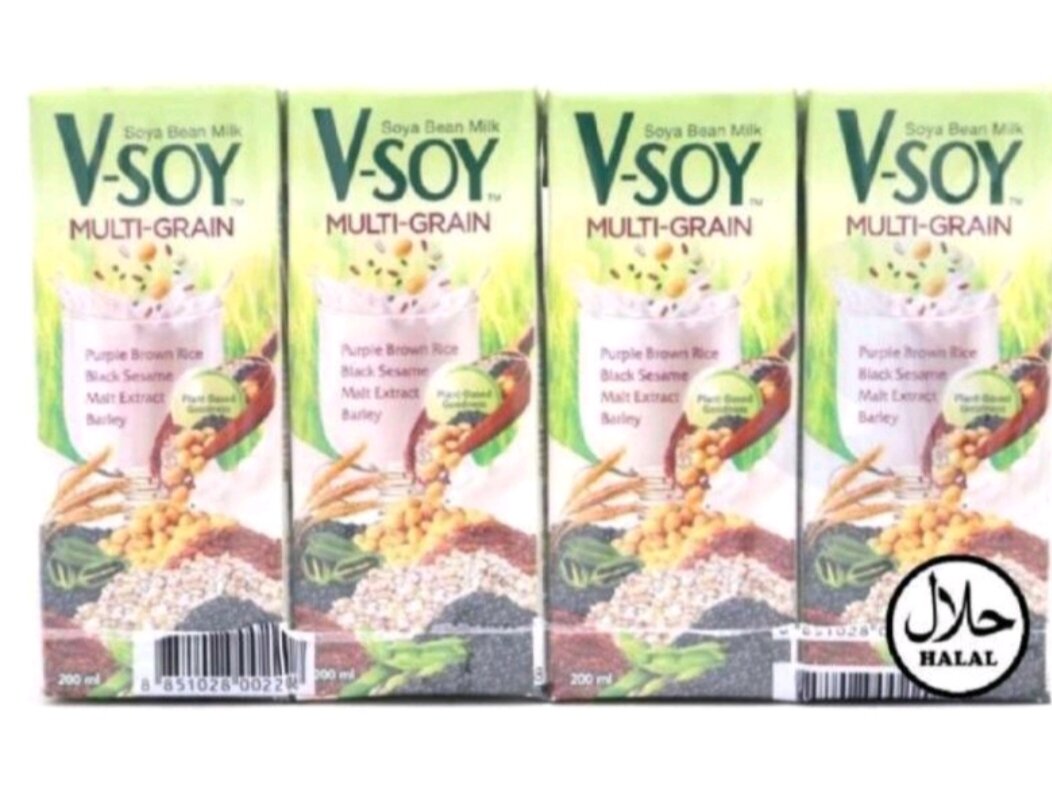 vsoy / v-soy multigrain 200ml multipack isi 4 kotak | Lazada Indonesia