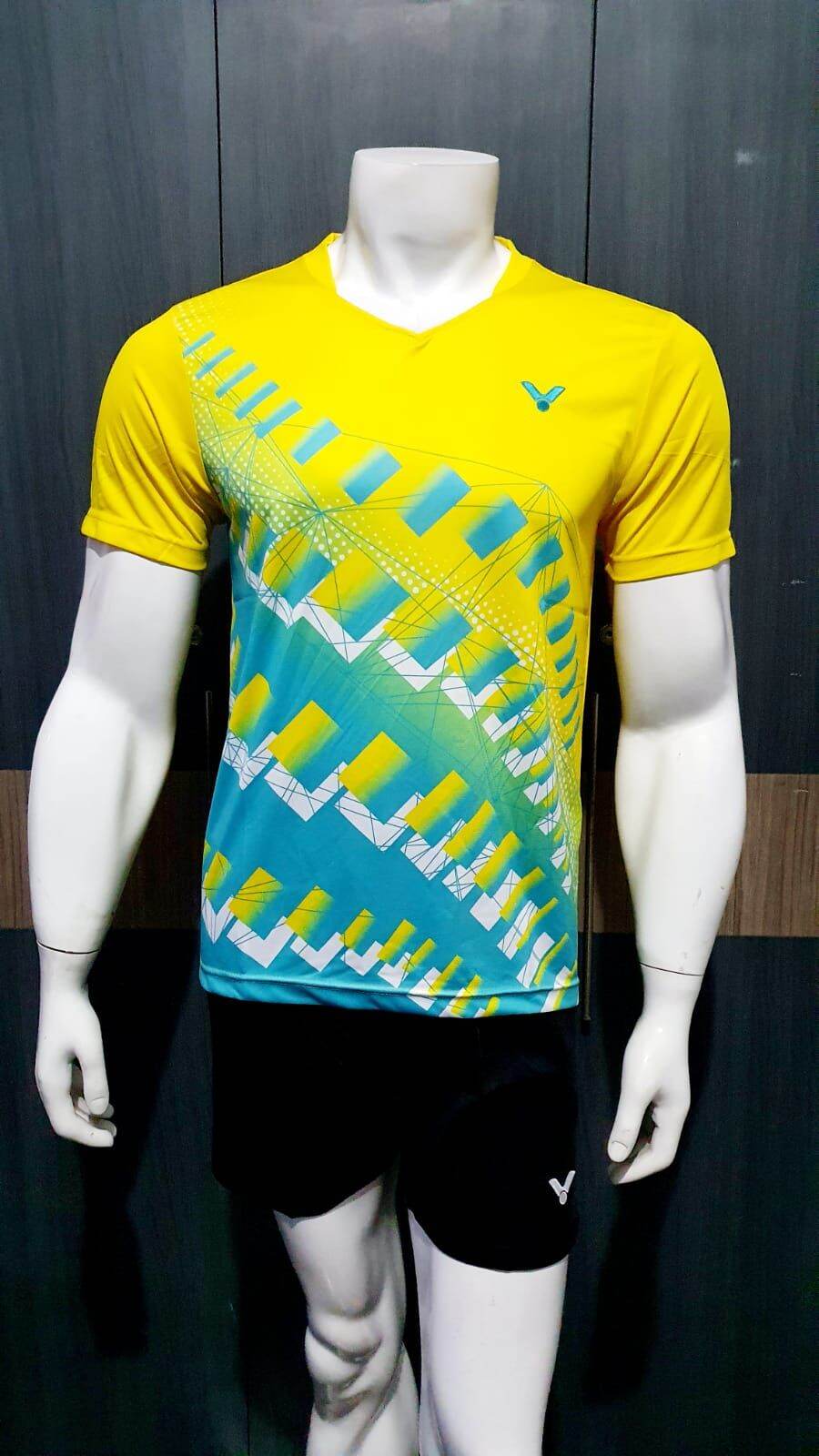 V2222 KUNING KAOS BADMINTON YONEX IMPORT BAJU BULU TANGKIS OLAHRAGA ...