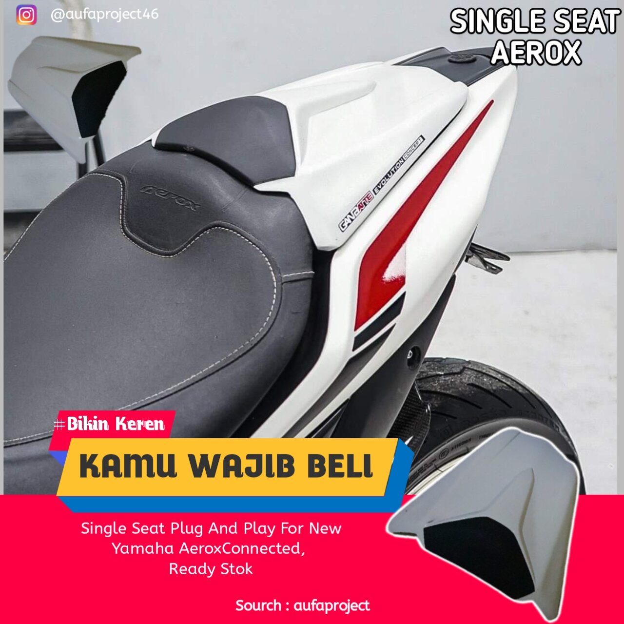 Single Seat New Yamaha Aerox 155 Connected | Lazada Indonesia