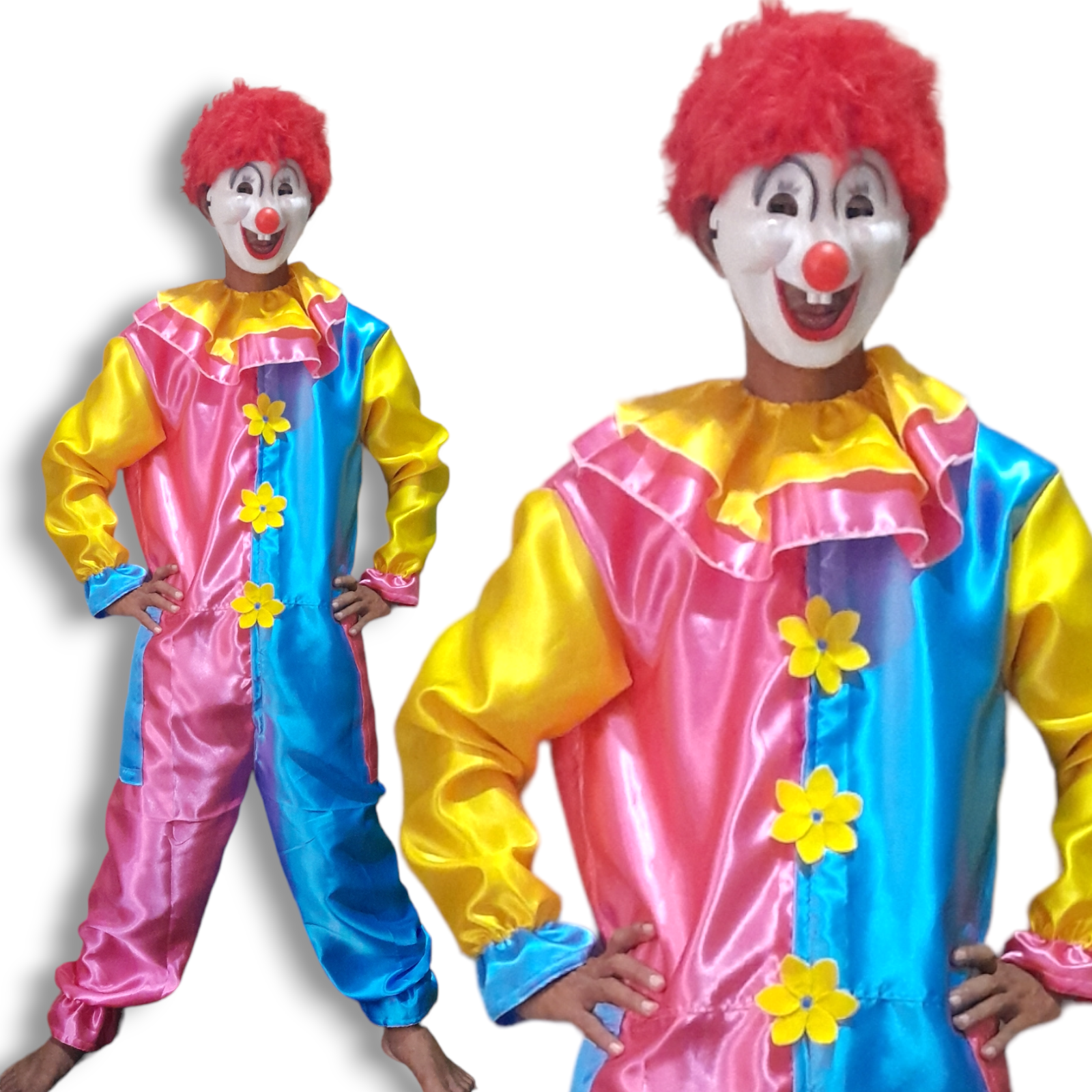 kostum badut happy clown/kostum badut acara pesta ulang tahun/kostum ...