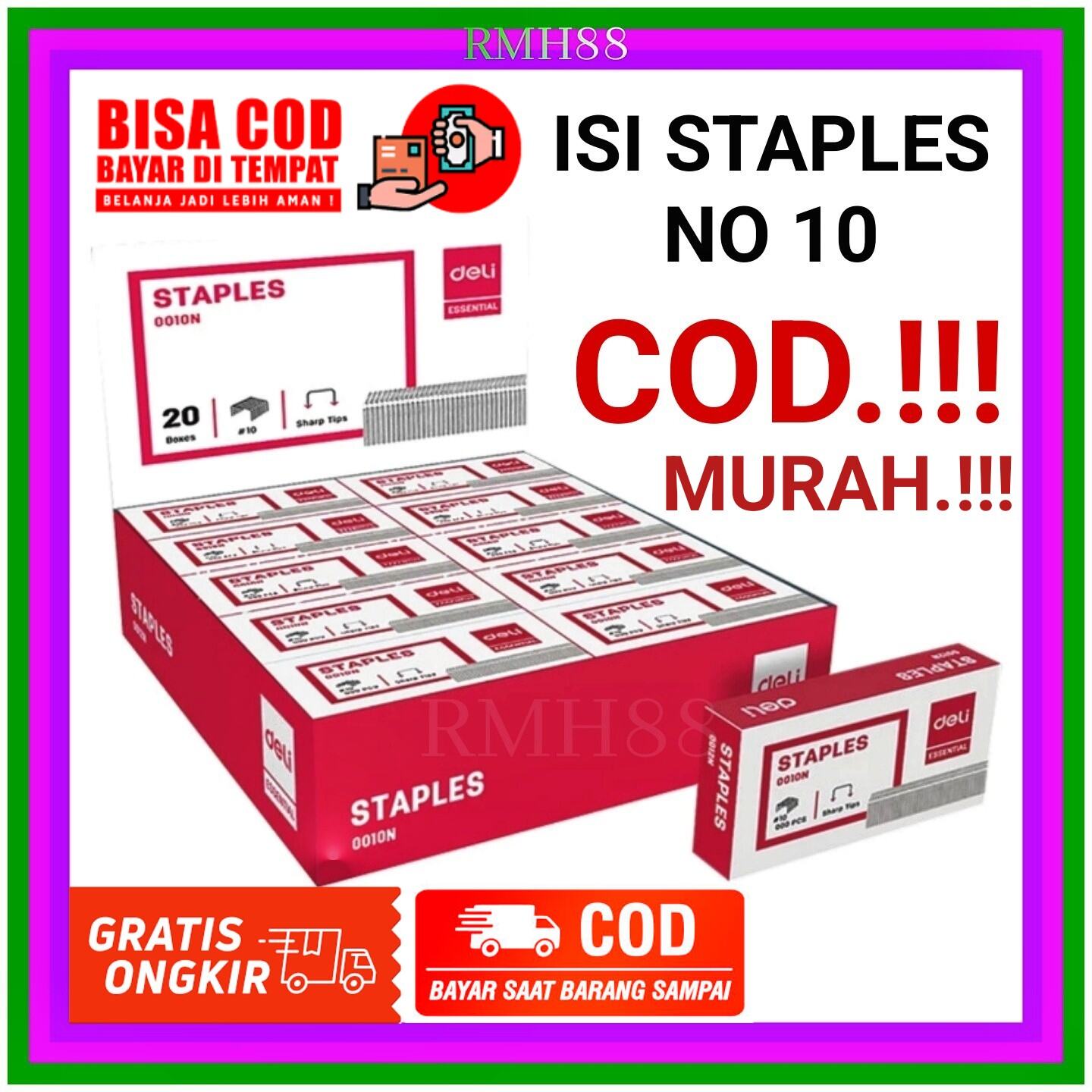 Isi Staples No 10 1Box DELI 1 Box Isi 20 Pak | Lazada Indonesia