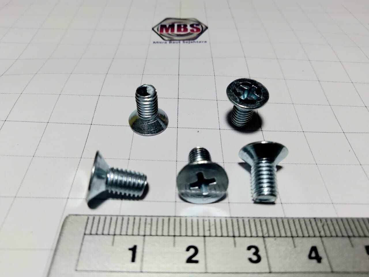 10 Pcs Baut Jf M5 x 10 Galvanis / Sekrup / Skrup Jf M5 x 10 Panjang 1 ...