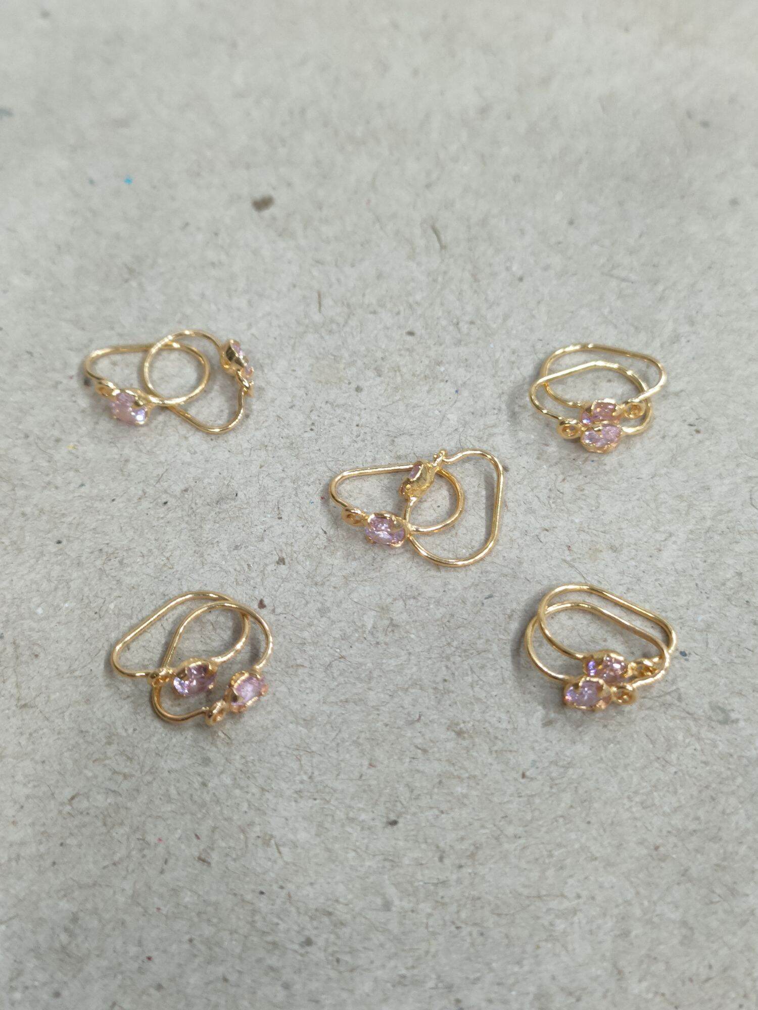 anting bayi model knip mata pink 1/4 gram emas muda | Lazada Indonesia