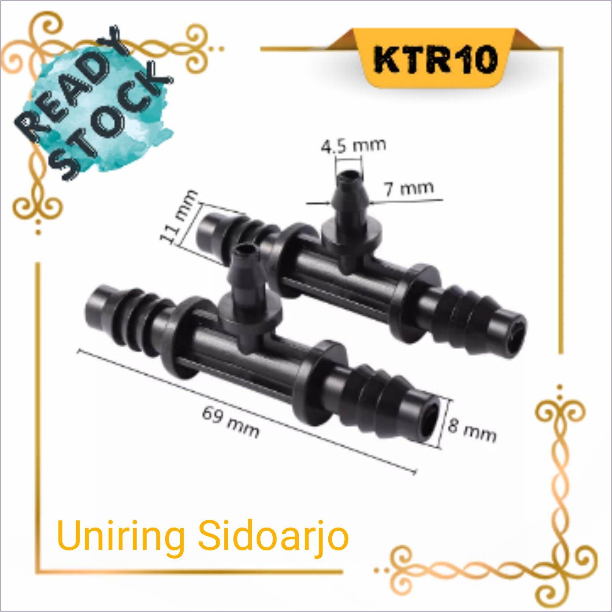 Uniring | Konektor tee Reducer ukuran : 10mm*4mm*10mm | Lazada Indonesia