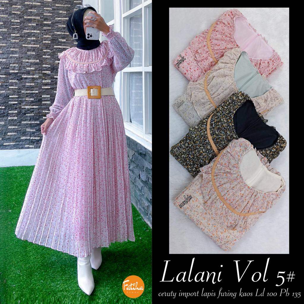 gamis viral kekinian 2022// dress import ceruty// Lalani dress by ...