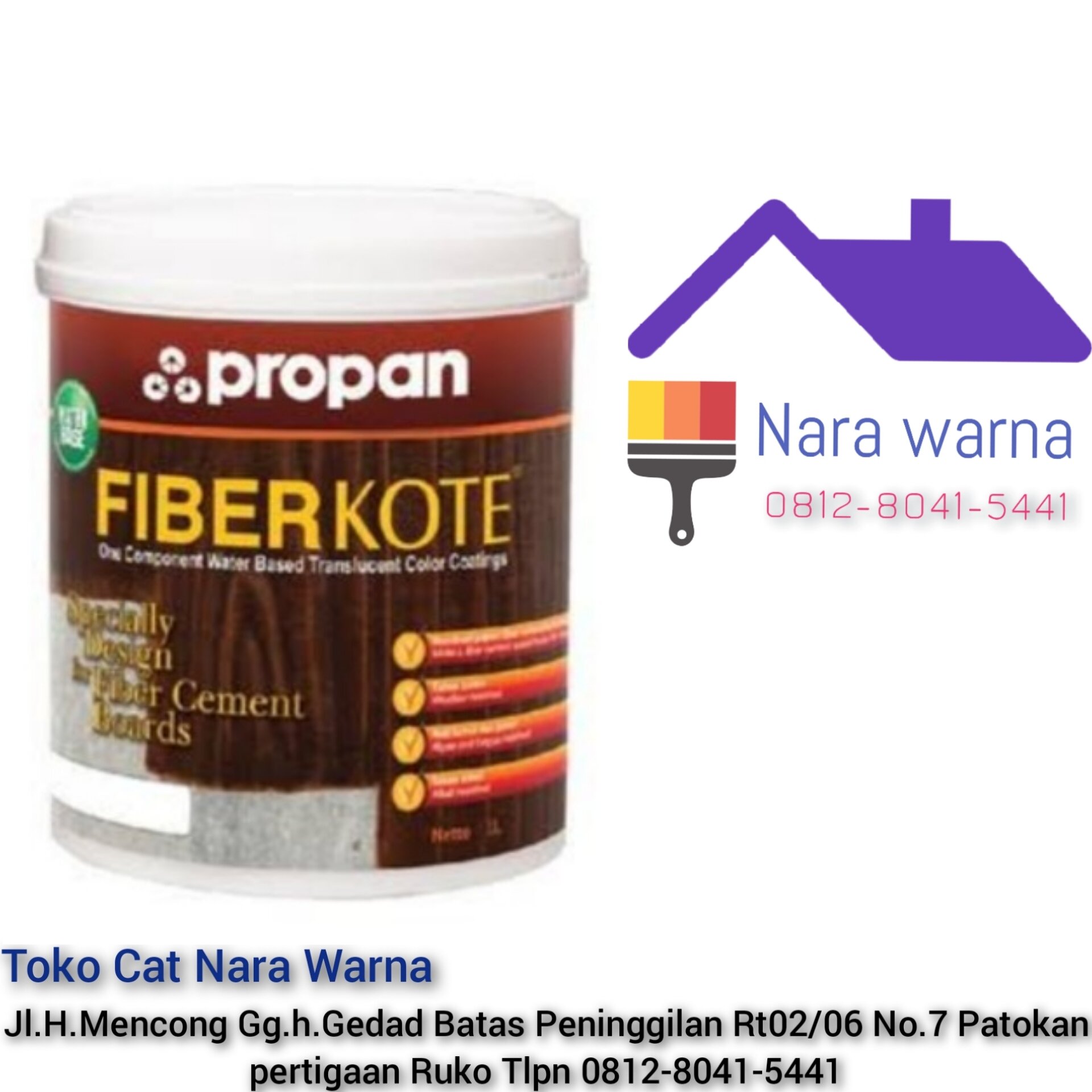 Propan Fiberkote Cat Papan Conwood Grc Lisplank 2.5 Liter | Lazada ...
