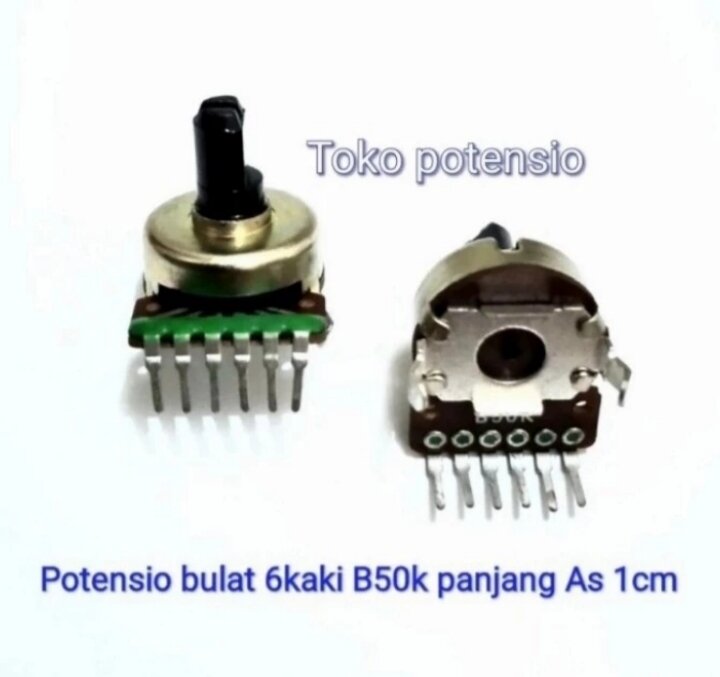 POTENSIO BULAT B50K 6KAKI TUAS 1CM | Lazada Indonesia