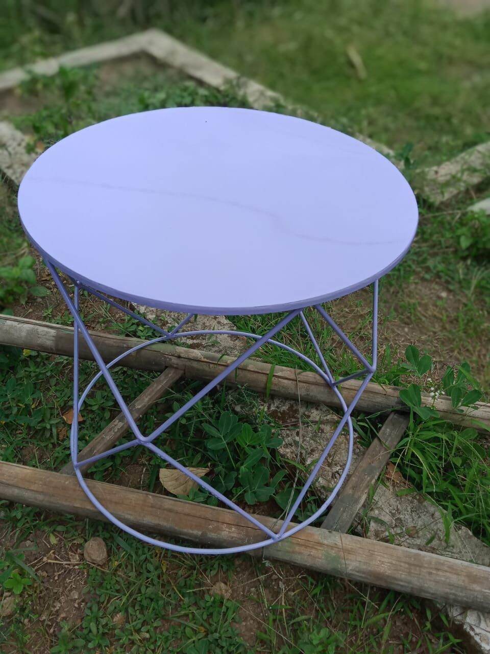 MEJA BESI MINIMALIS(DIAMETER 50CM, KOKOH MAKSIMAL) | Lazada Indonesia