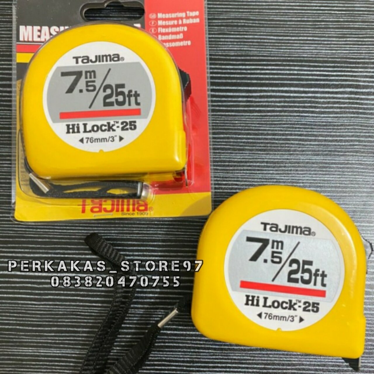 Meteran TAJIMA 7.5 meter 25FT HI-LOCK measuring tape made in japan original | Lazada Indonesia