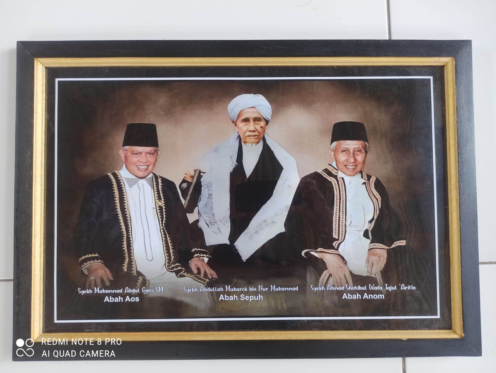 Hiasan dinding cetak gambar lukisan foto dan bingkai tiga ulama NU ...