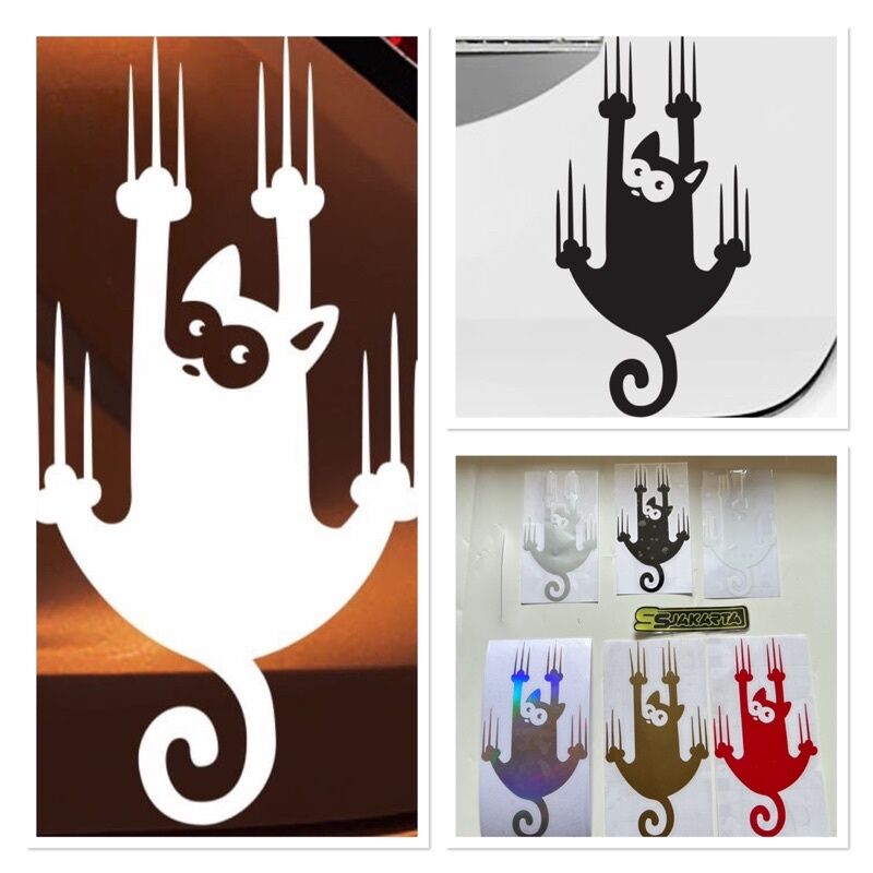 STIKER STICKER KUCING NYAKAR CUTTING | Lazada Indonesia