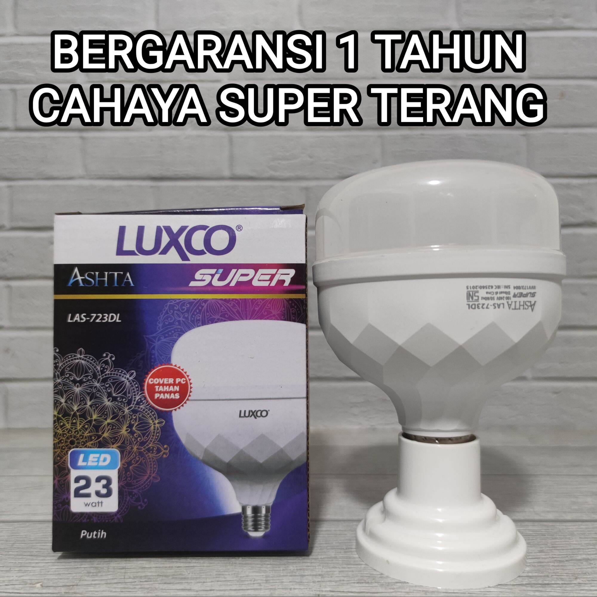 LUXCO ASHTA SUPER LAMPU LED BULB 23W 23 WATT CAHAYA PUTIH BERGARANSI ...