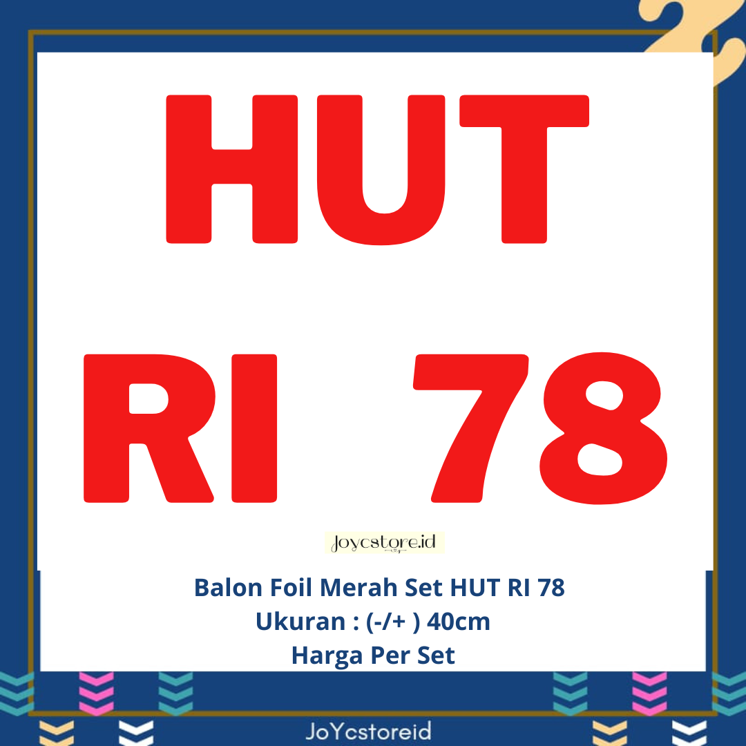 Balon Huruf Set HUT RI 78 | Balon Set Merah Putih | Lazada Indonesia
