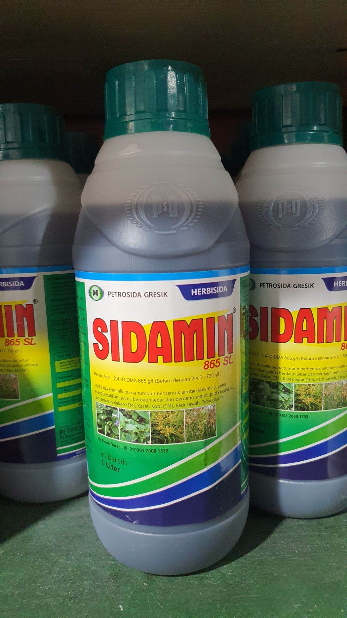 Herbisida Sidamin 865SL kemasan 1liter untuk gulma tanaman padi,karet ...