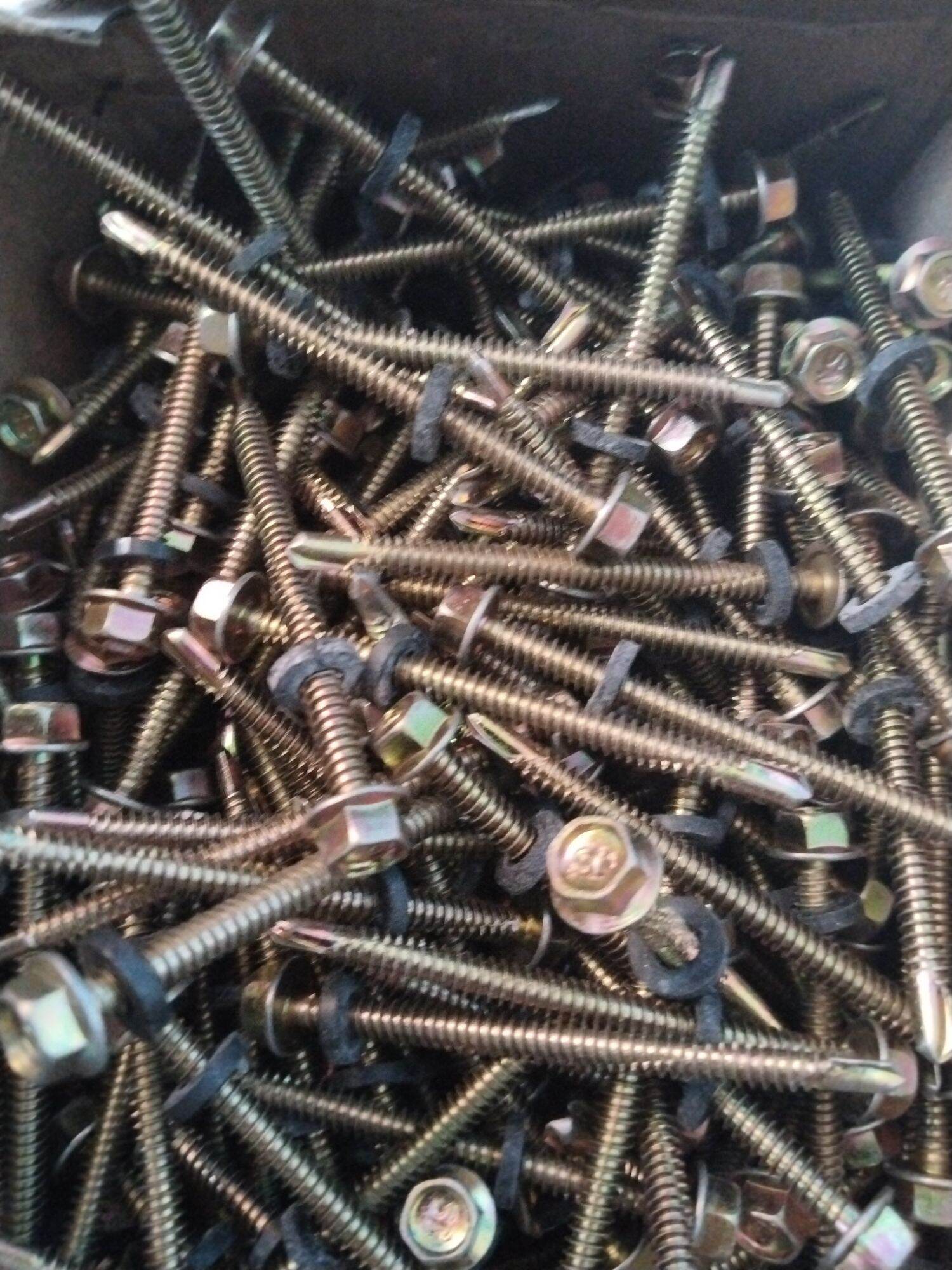 Baut roofing baja ringan ukuran 12×70 /sekrup roofing kuning 7 cm ...