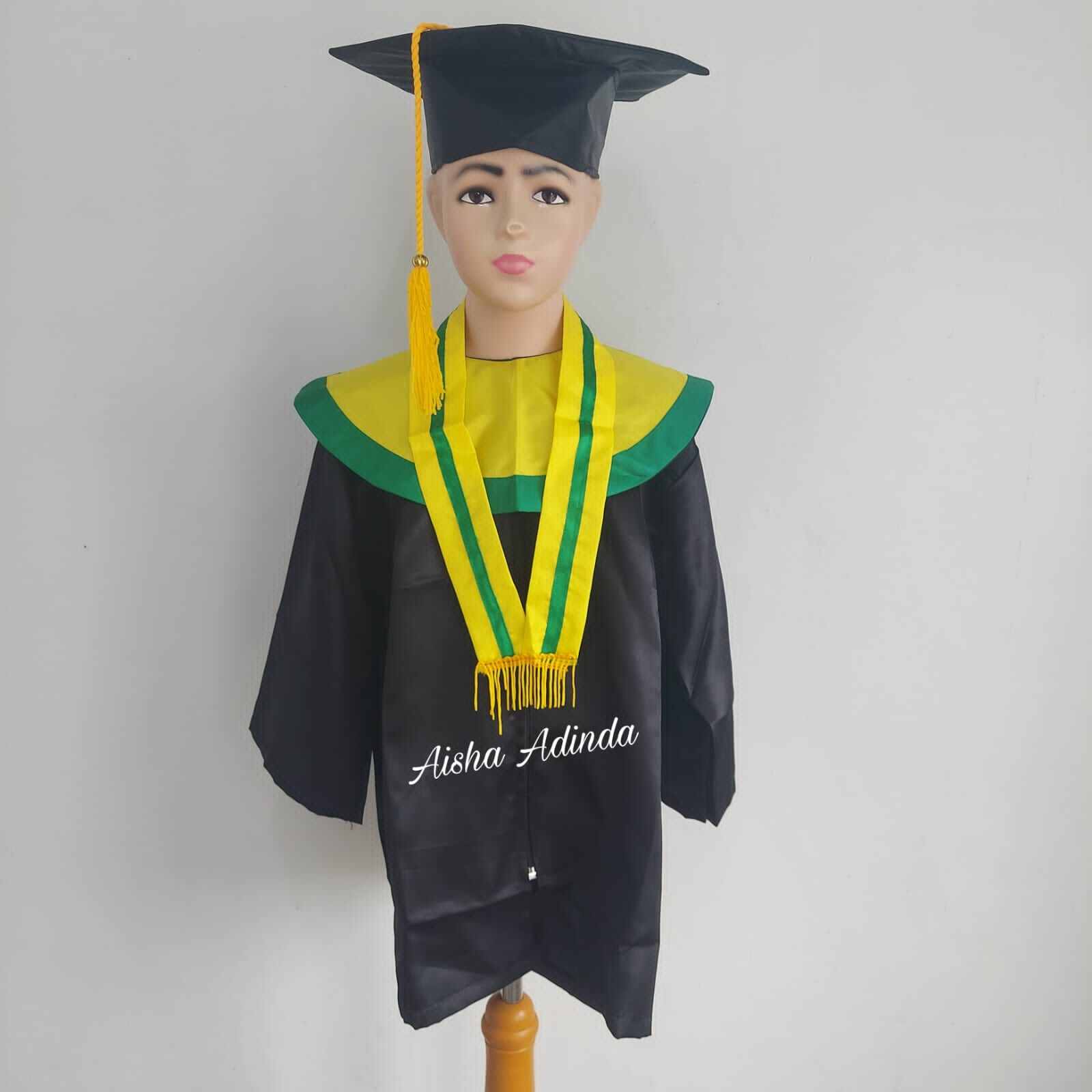 BAJU TOGA WISUDA ANAK TK PAUD KUNING LIST HIJAU | Lazada Indonesia
