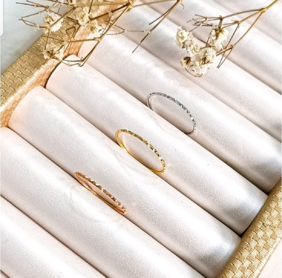 Cincin Wanita Model Stack Minimalis Elegant Emas Asli | Lazada Indonesia