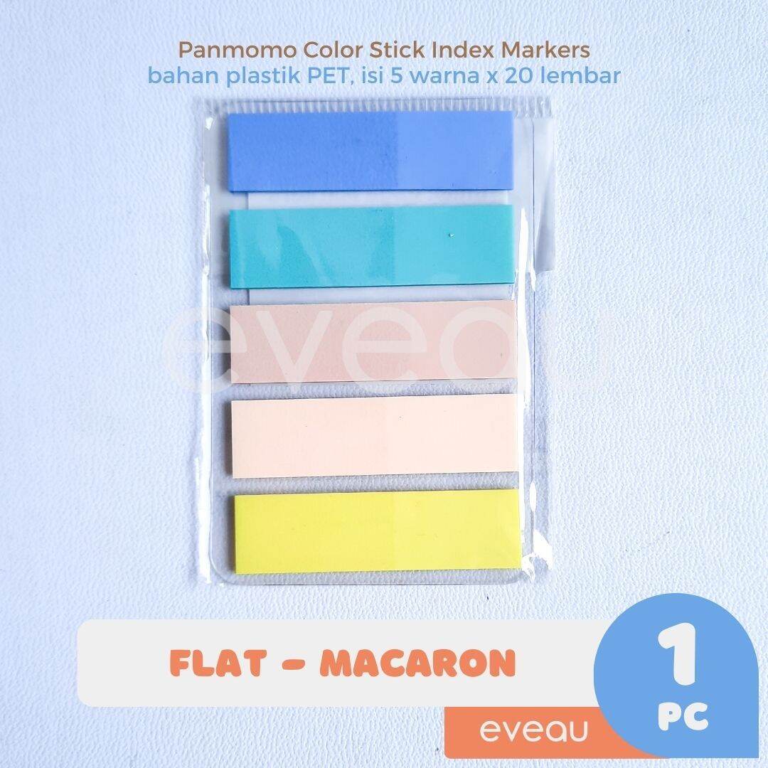 Panmomo Color Stick Index Markers Isi 100 Lembar Label Warna Penanda ...