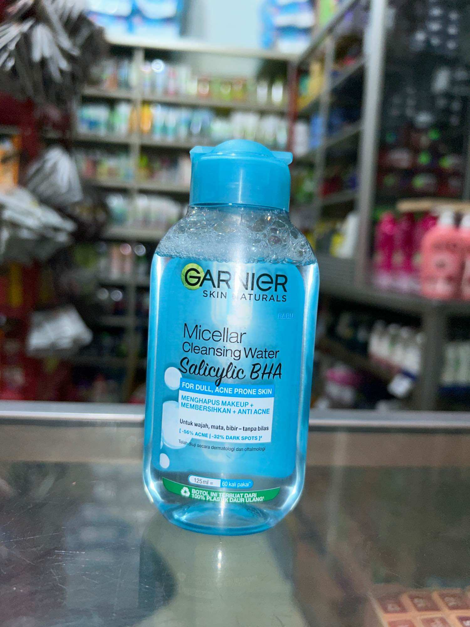 Garnier Micellar Cleansing Water 125 ml Biru pink Kemasan Baru | Lazada ...