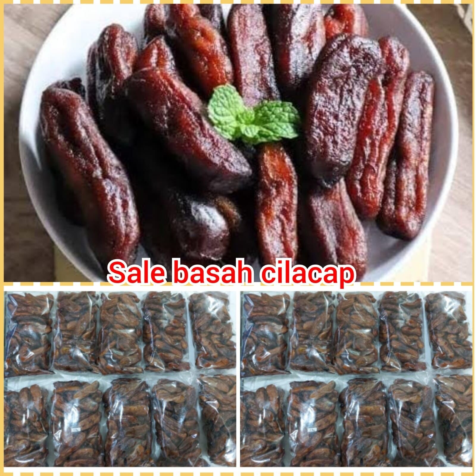 Sale pisang madu/ sale pisang basah legit manis khas cilacap berat 1 kg ...