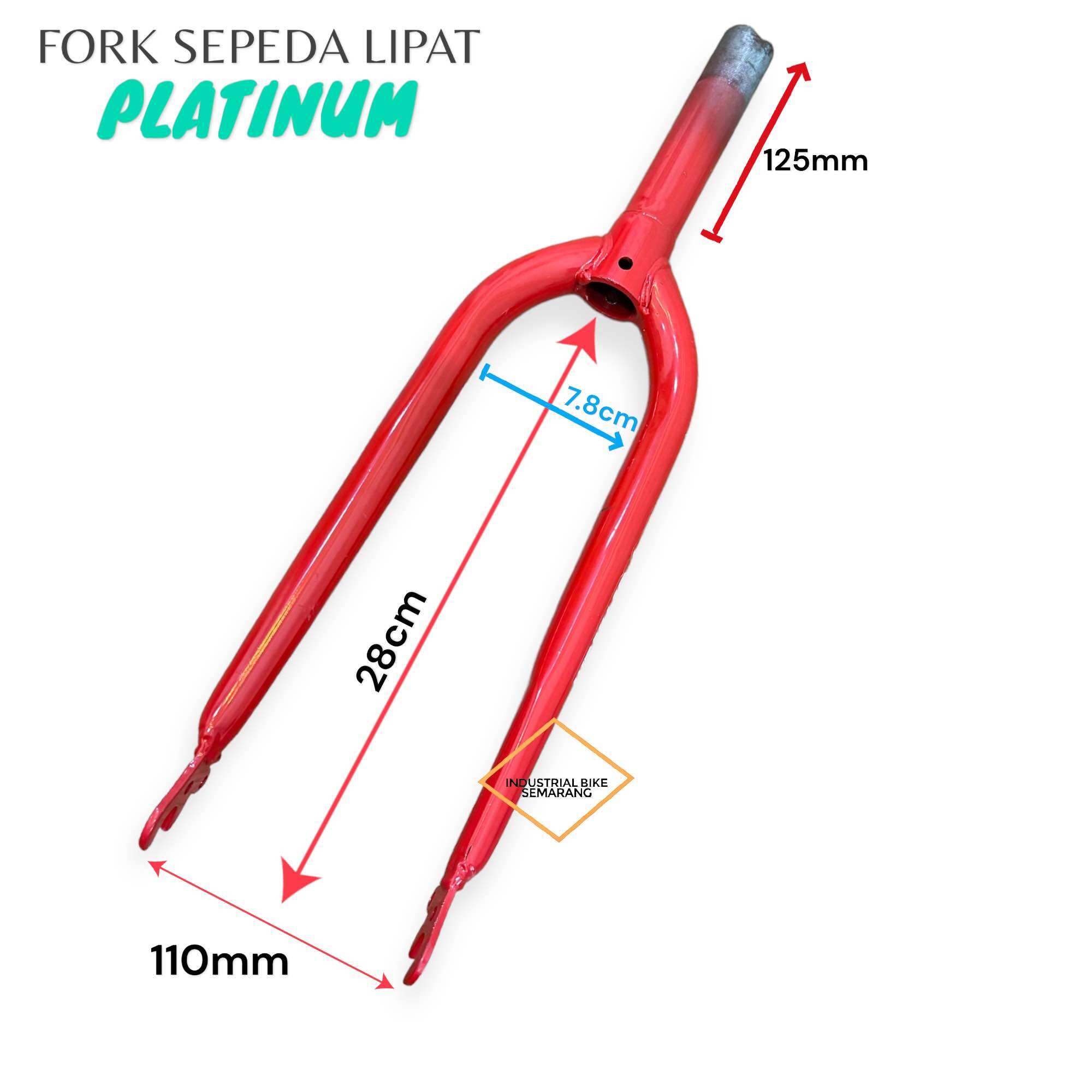 (( FORK SEPEDA LIPAT PLATINUM )) Garpu Seli 20 inch Fork Depan steel ...